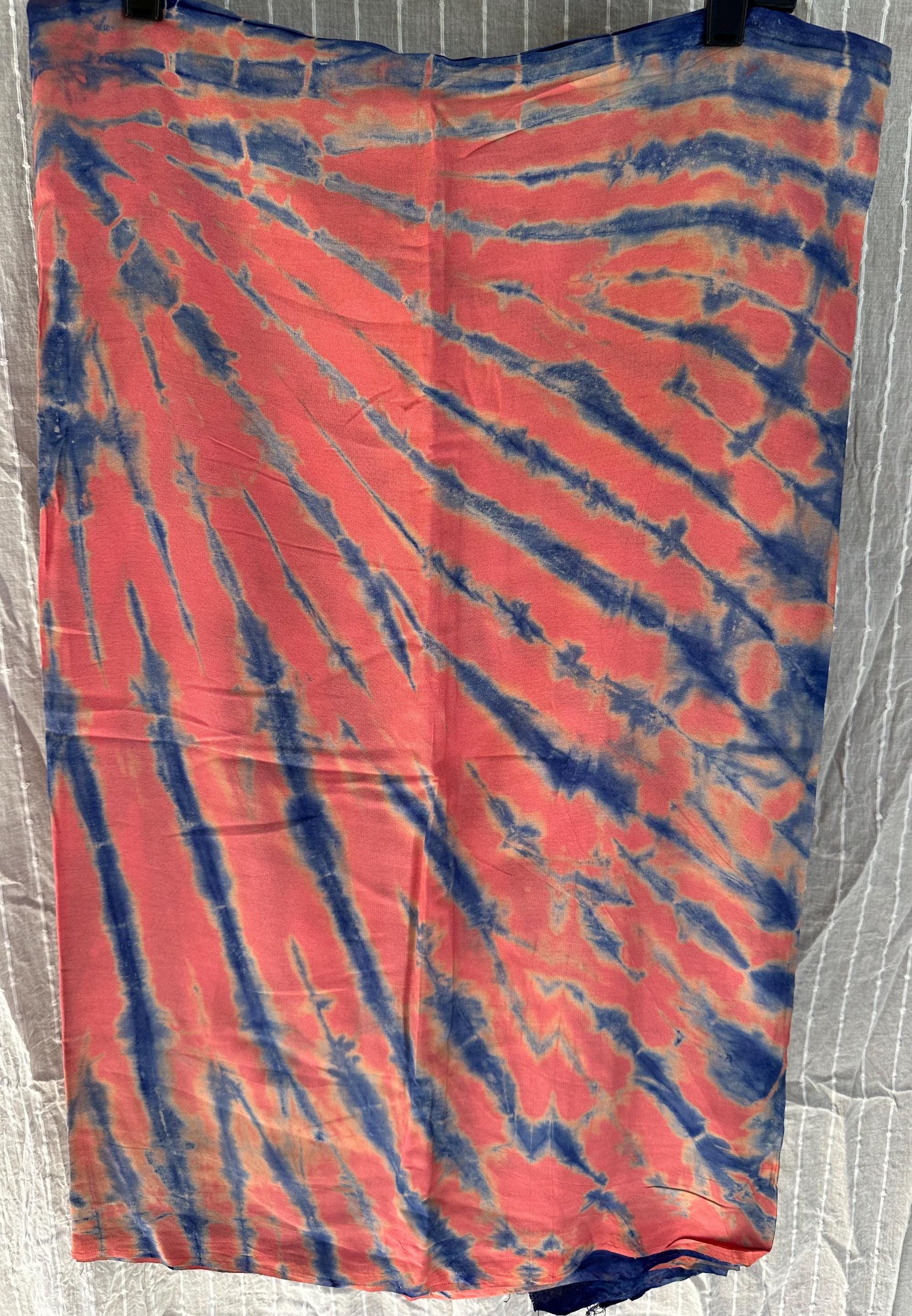 Melhfa Veil African Batik Mauritanian Body Wrap Pink & Blue 14ft X 5ft ...