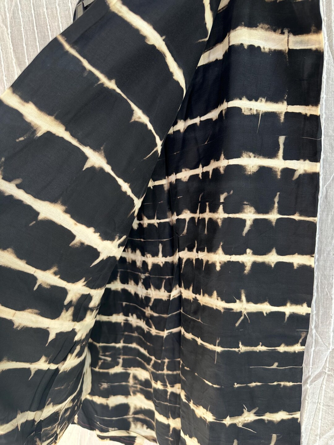 Melhfa Veil African Batik Mauritanian Body Wrap Black & Beige 14ft X ...