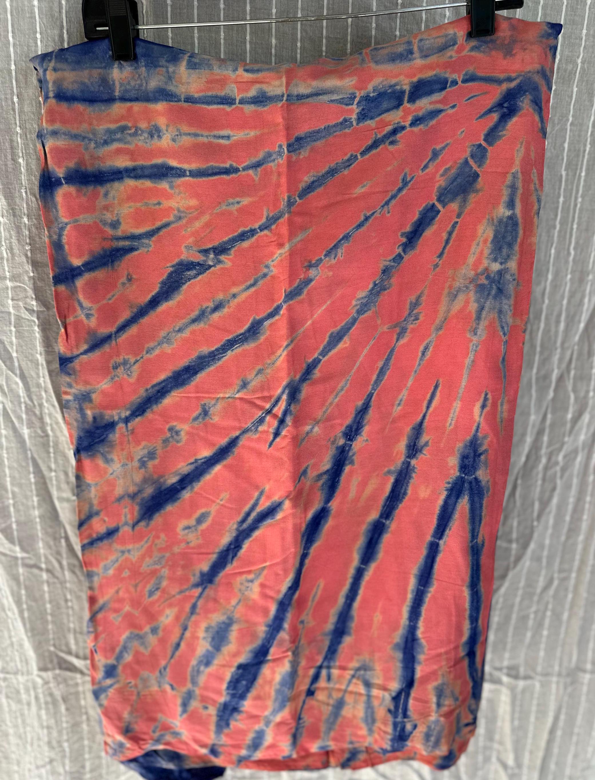 Melhfa Veil African Batik Mauritanian Body Wrap Pink & Blue 14ft X 5ft ...