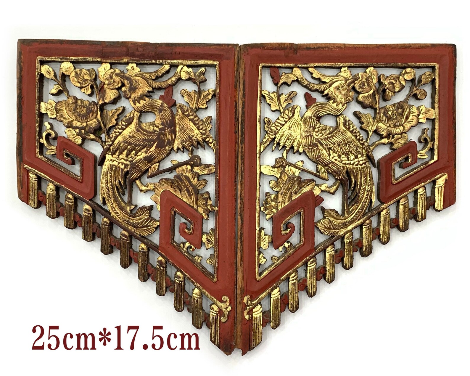A Stunning Pair of Antique Chinese Carved Phoenix Wood Panels - Etsy