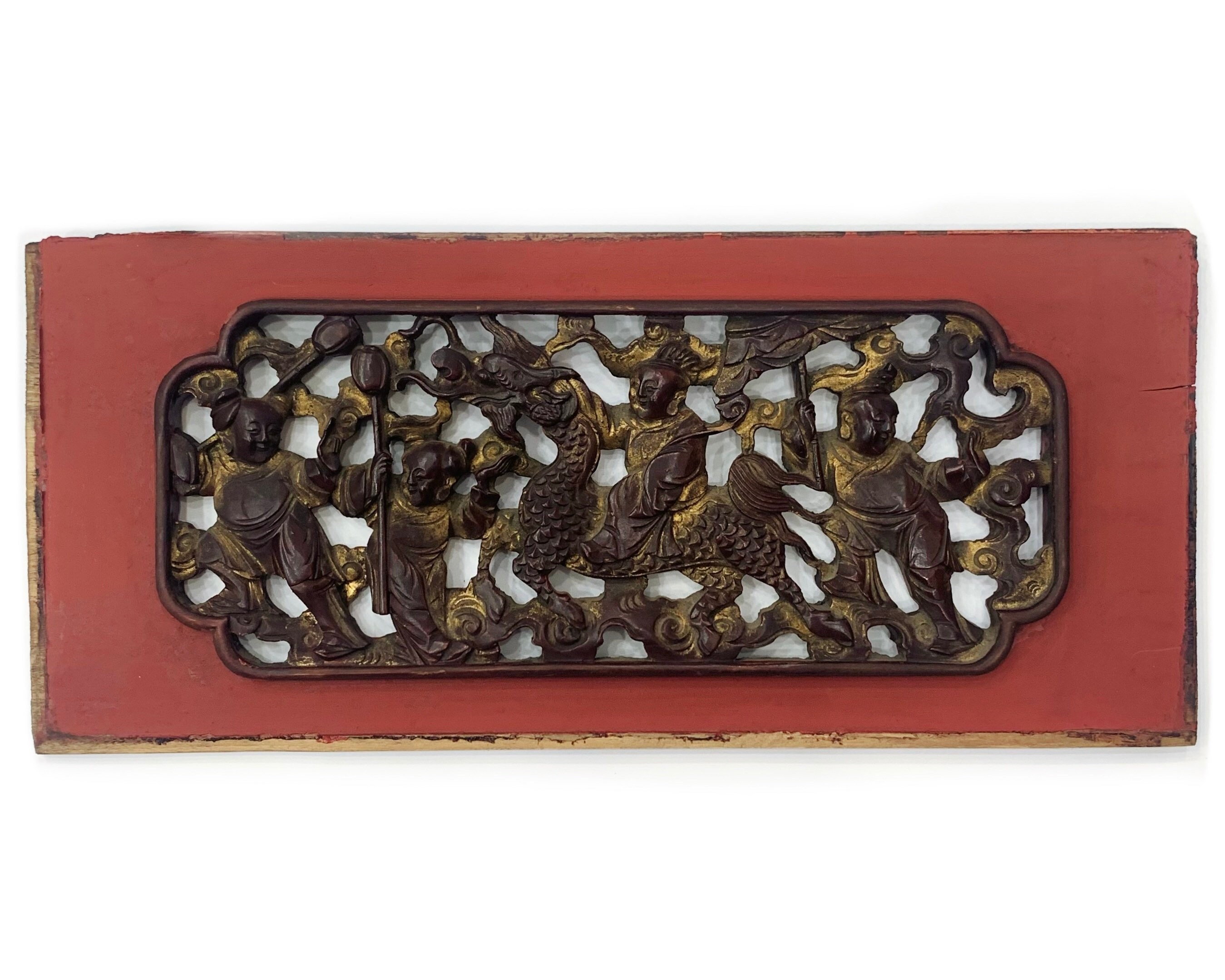 Antique Wood Carved Panel Late Qing Dynasty Chinese Wood Carving ...