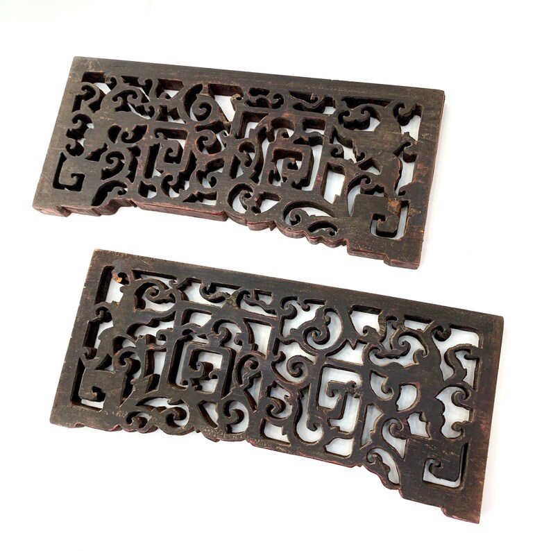 Fret Design Chinese Antique Wood Carvings Antique Wood - Etsy