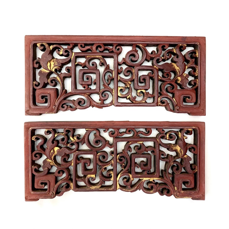 Fret Design Chinese Antique Wood Carvings Antique Wood - Etsy