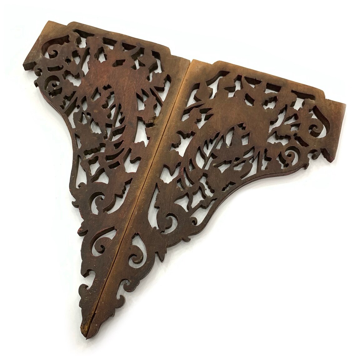 Phoenix Wood Carved Panels A Pair of Antique Chinese Wood Carved Panels ...