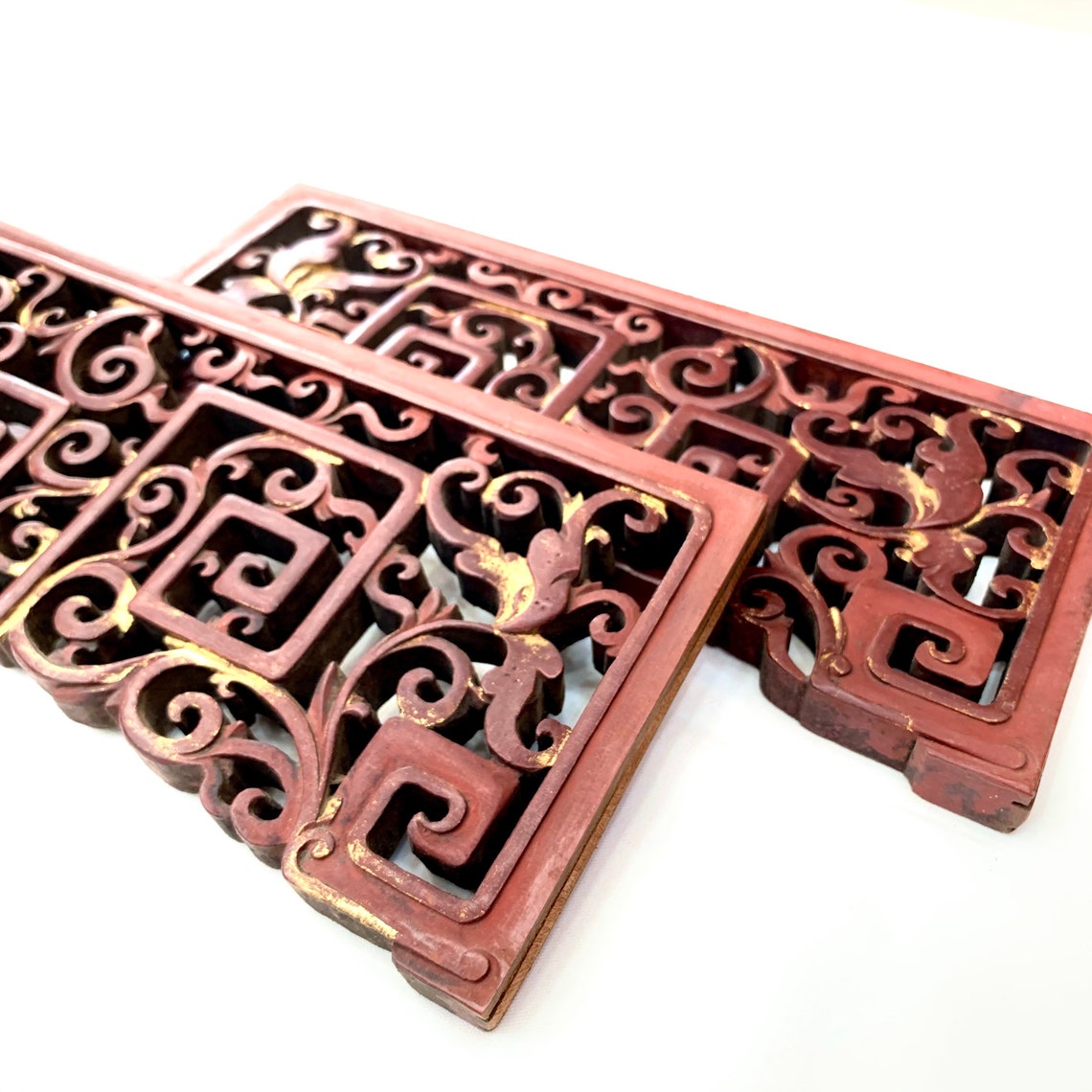 Fret Design Chinese Antique Wood Carvings Antique Wood - Etsy