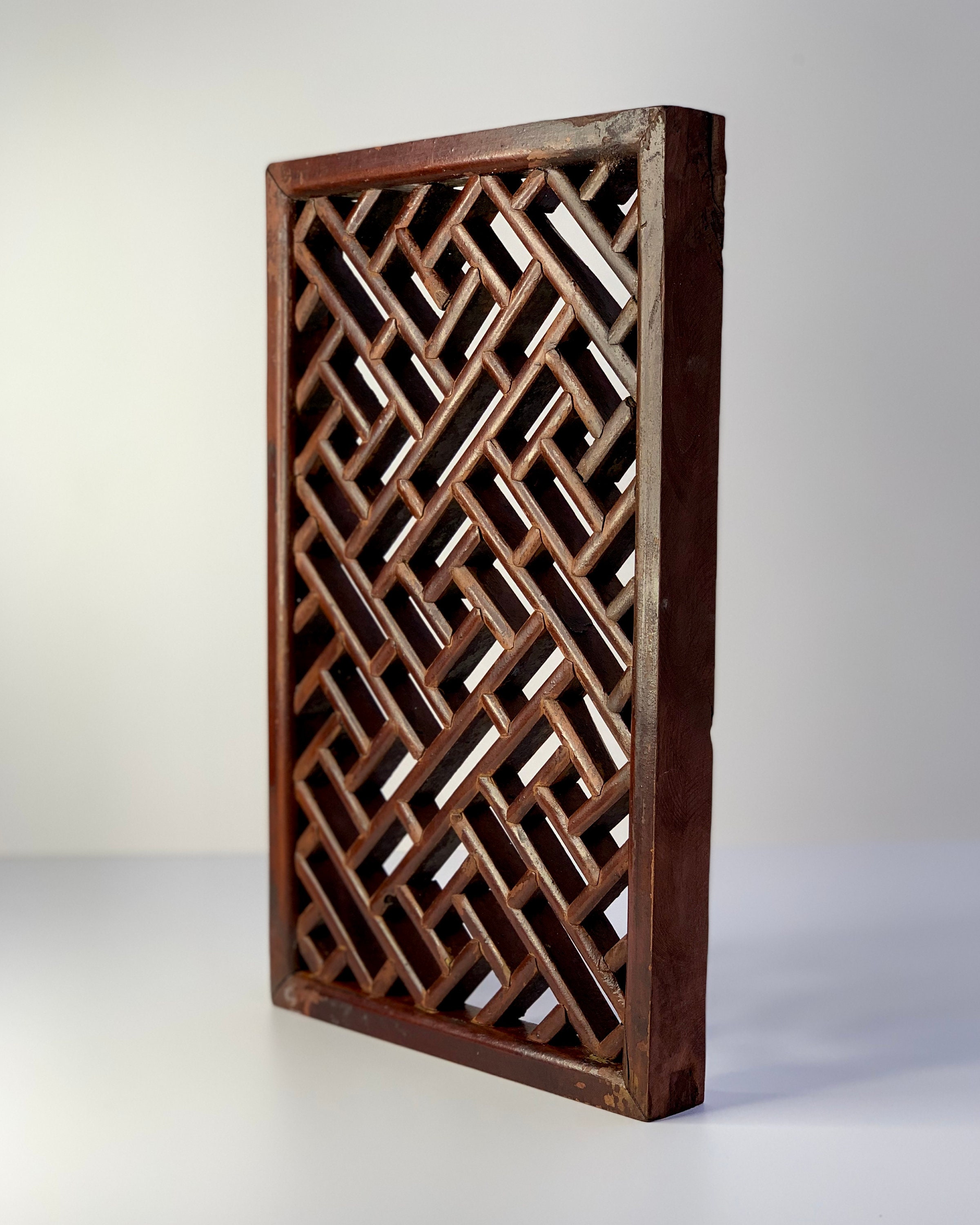 Late 19th Century Wooden Window 榫卯花窗 Antique Chinese Wooden Window ...