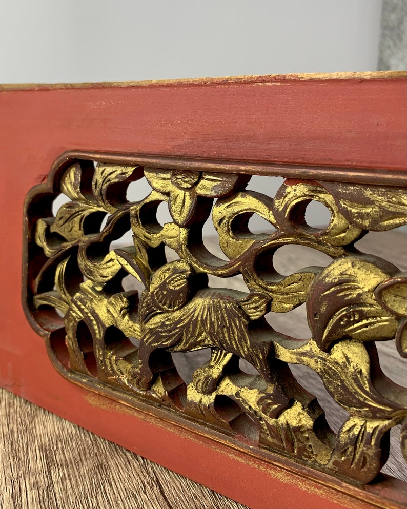 Antique Chinese Wood Carved Panel 1920s Antique Wooden Sculpture Wall ...