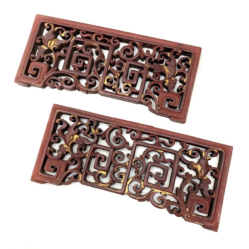 Fret Design Chinese Antique Wood Carvings Antique Wood - Etsy