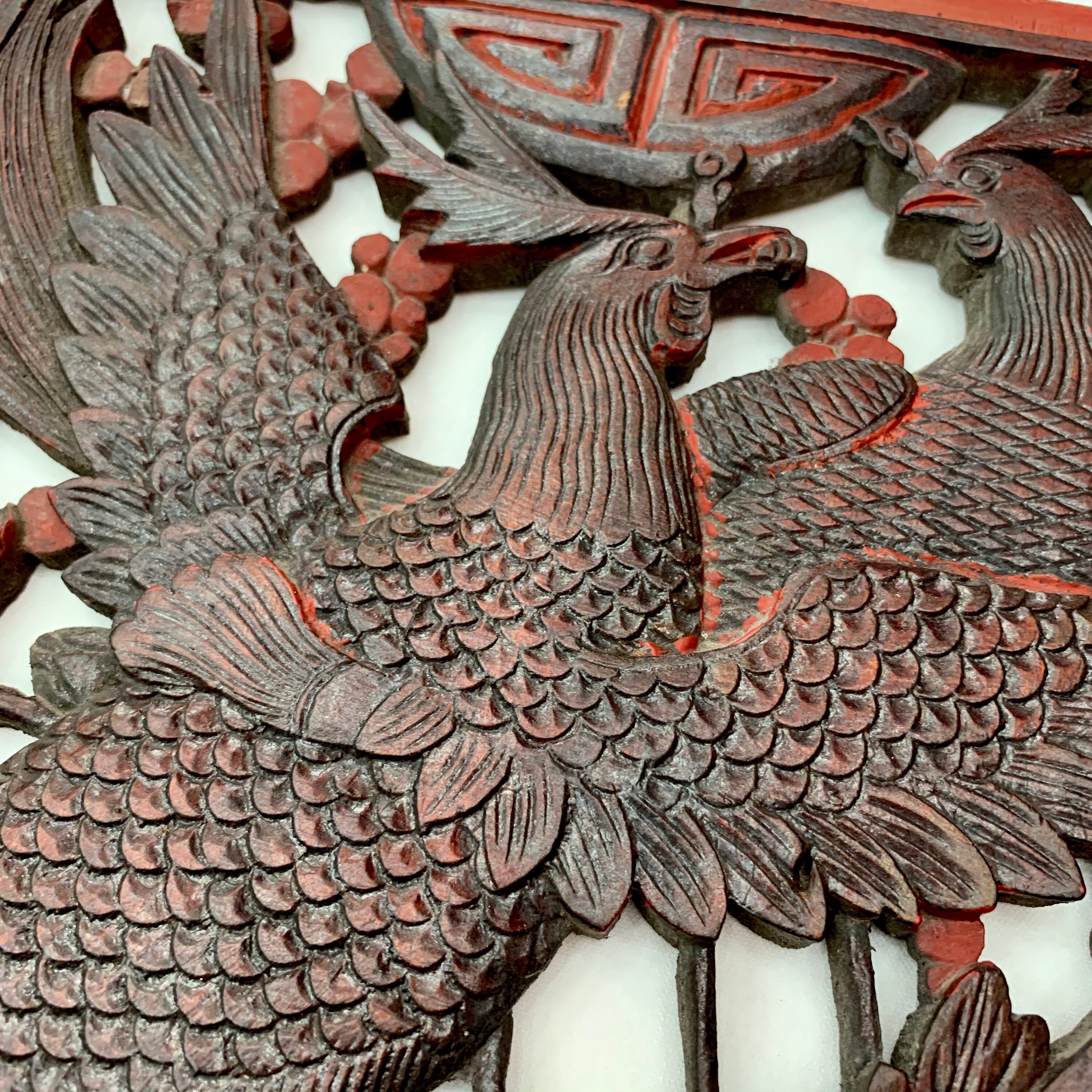 A Pair of Very Beautiful Phoenix Panels, Large Size, Chinese Antique ...