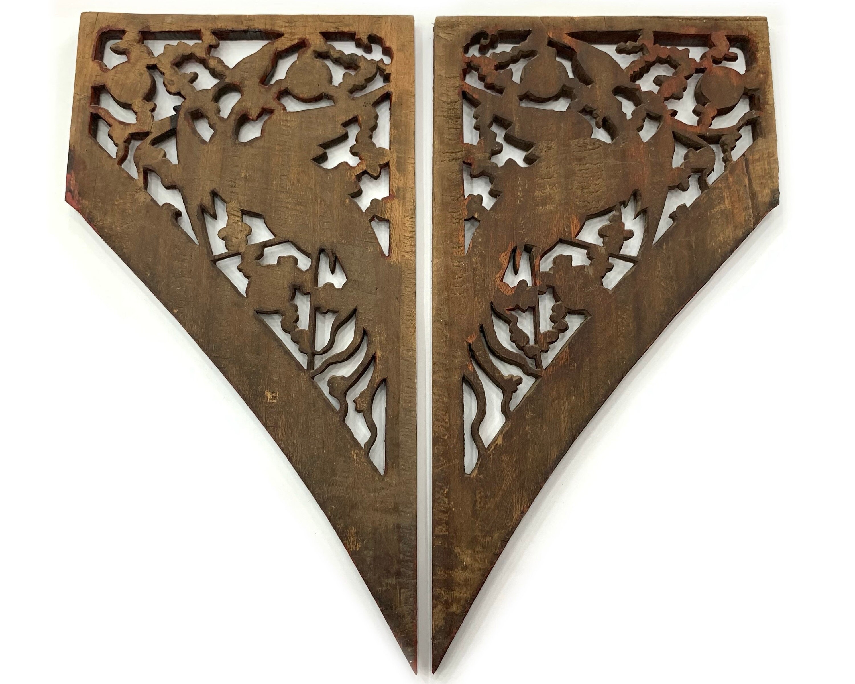 A Stunning Pair of Antique Chinese Wooden Phoenix Panels Late - Etsy