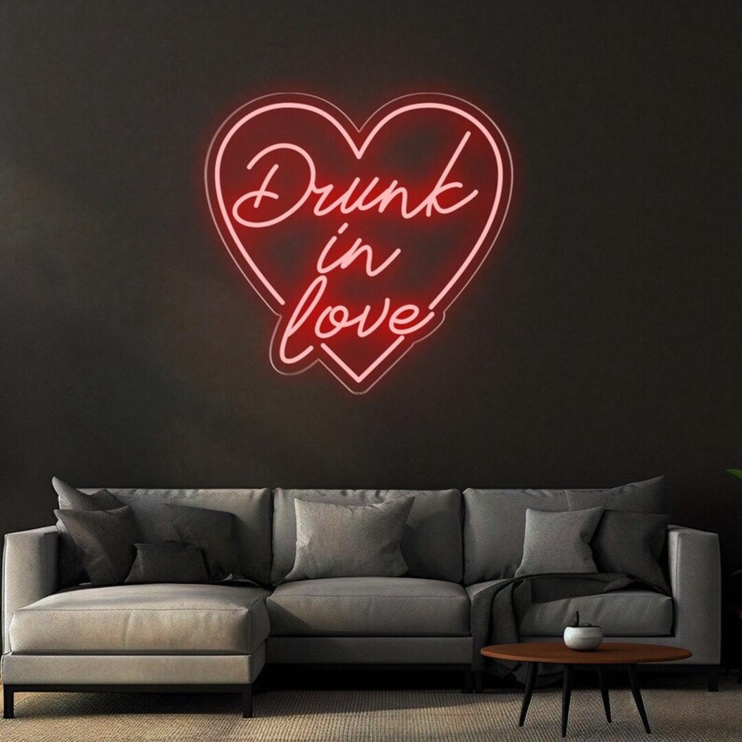 Drunk in Love LED Neon Sign Light,custom Led Wedding Neon Sign,wall ...
