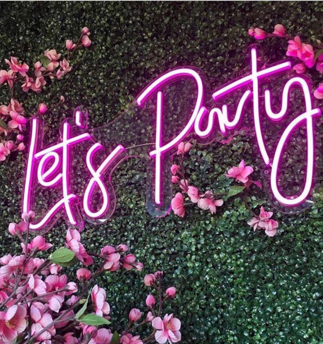 Let's Party Neon Sign,custom Neon Sign,custom Led Name Sign,custom Name ...