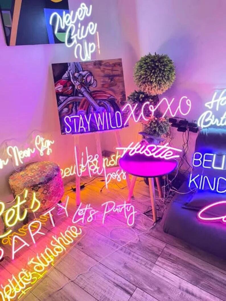 Custom Neon Sign Neon Signs Personalized Gifts Wedding Signs Family ...