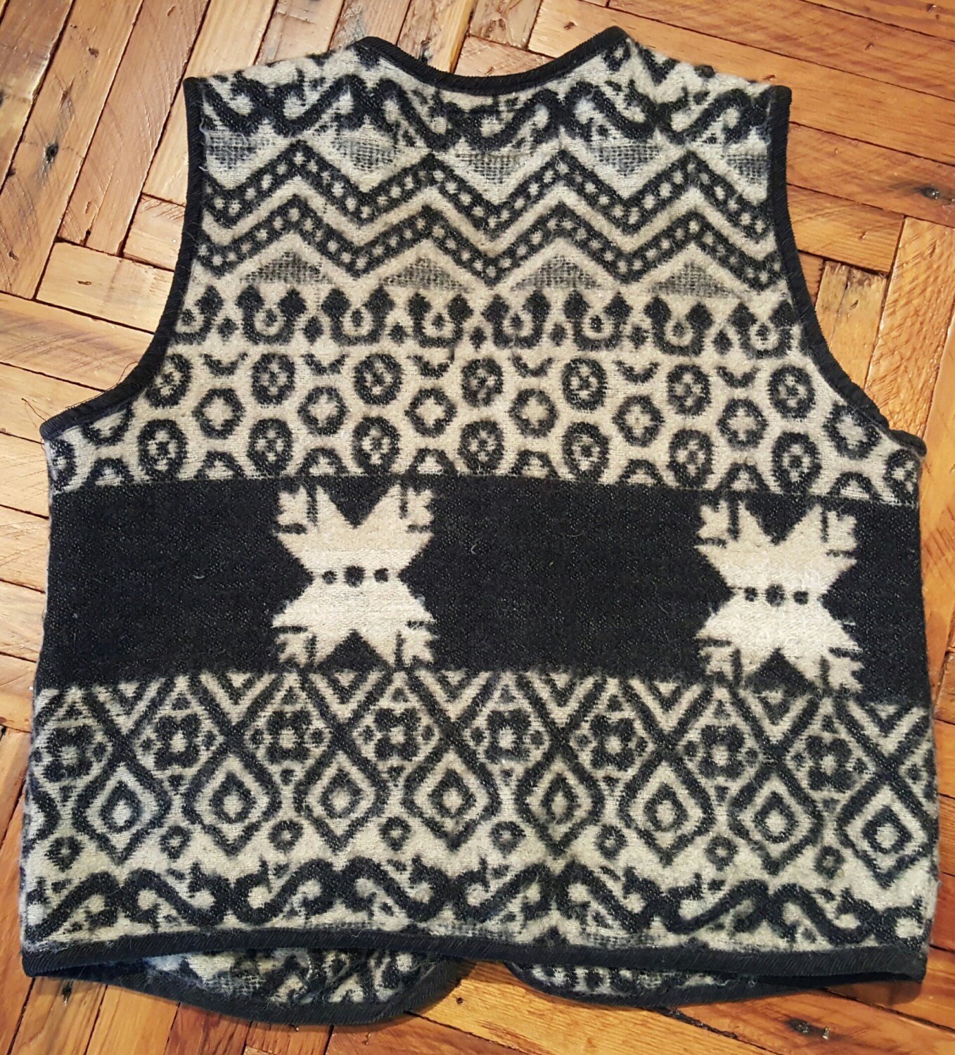 Vintage Wool Western Vest Southwestern Vest 1990s Vest at Last and Co ...