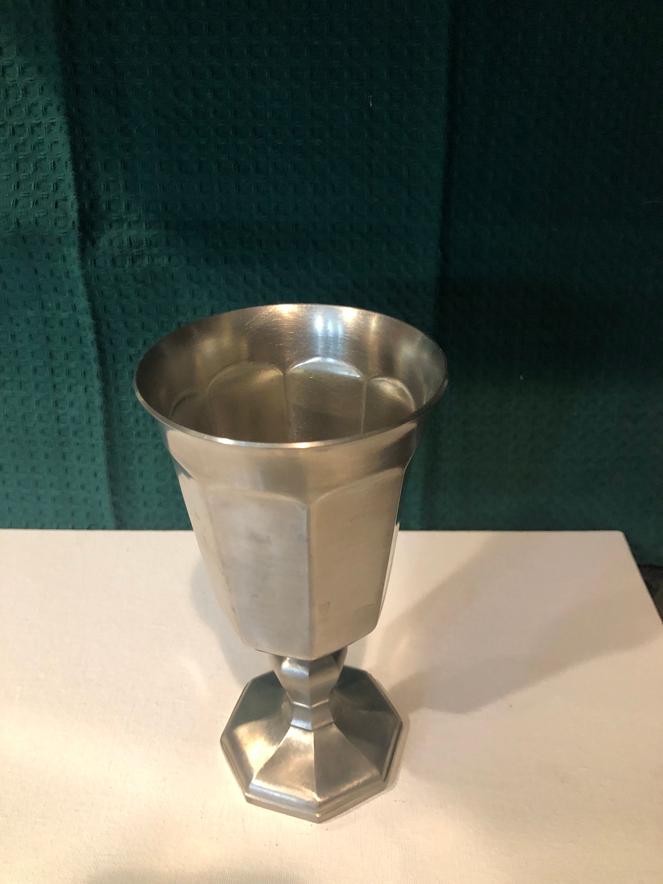 Set of 8 Gorham Pewter Goblets, 5 Tall X 2 3'/4 Opening X 2 Octagonal ...