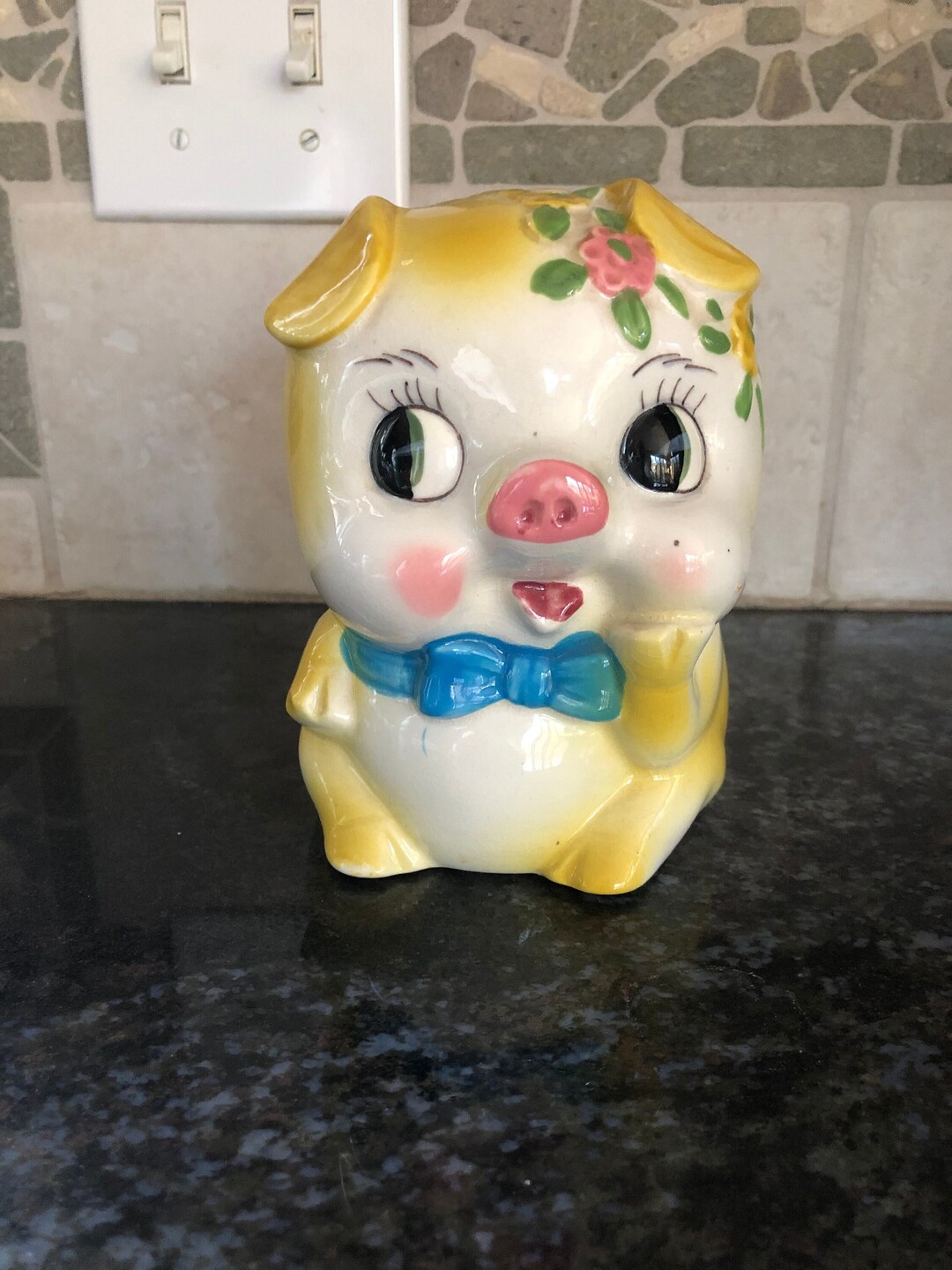 Darling Pig Piggy Bank, Antique, Made in Japan, 5 3/4" Tall, 3 1/2 ...