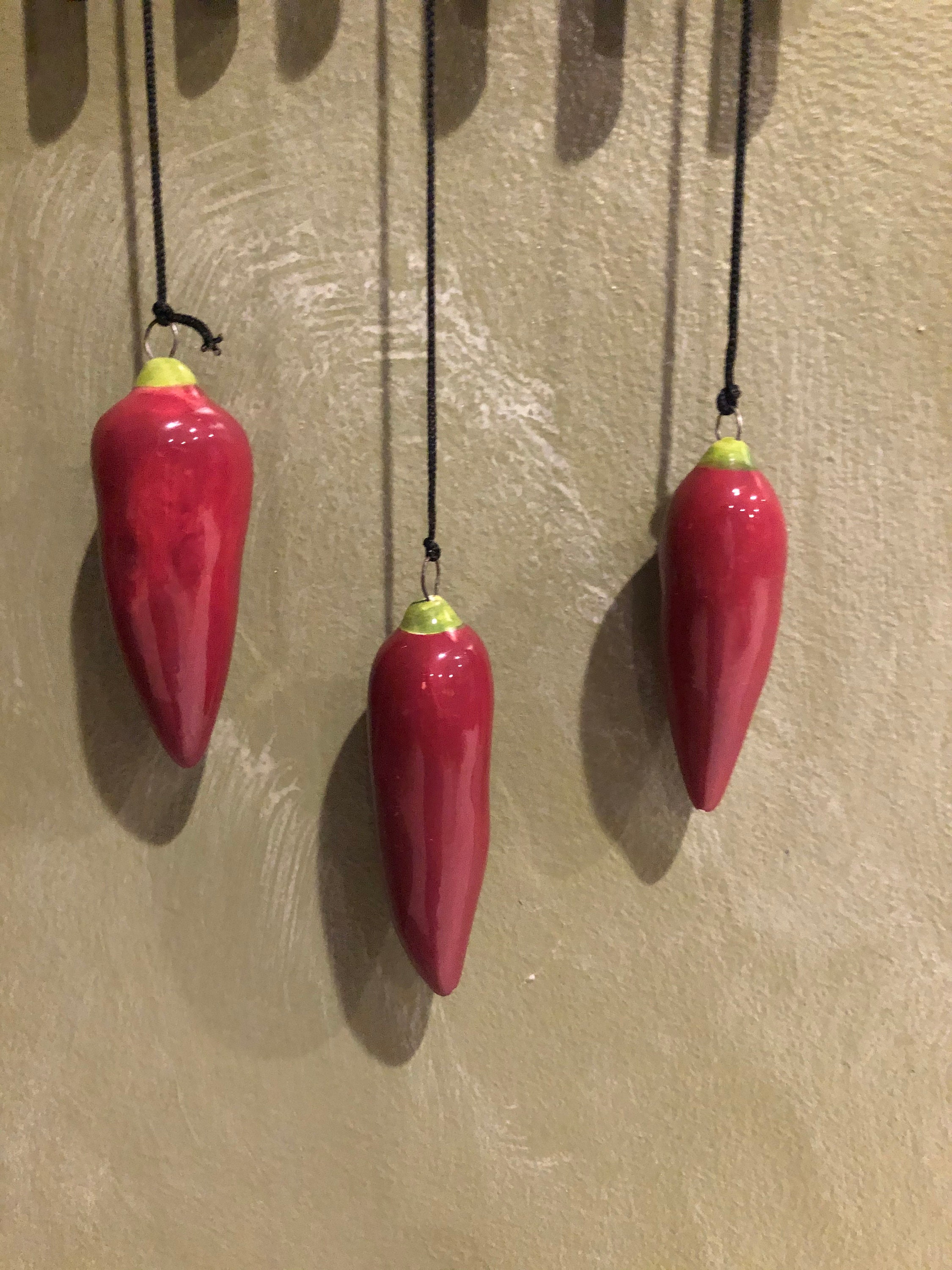 Red Hot Chili Pepper Wind Chimes/garden/kitchen Wind Chimes, Ceramic ...
