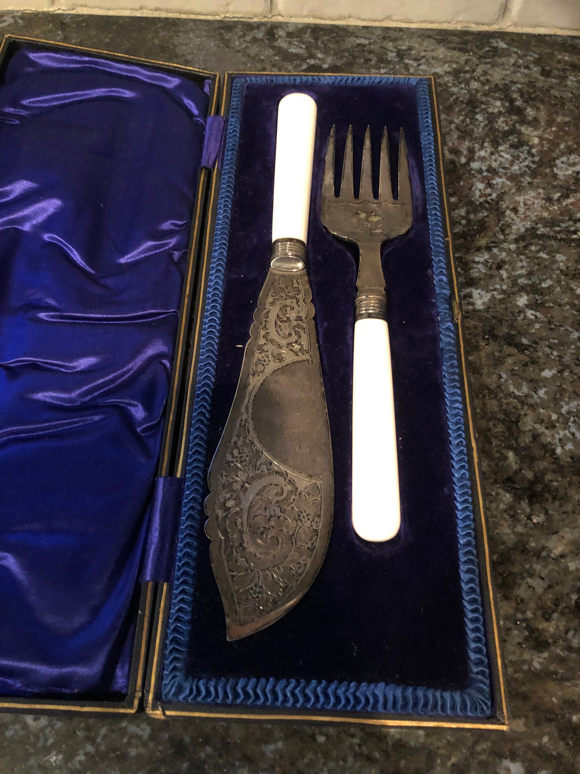 Antique Knife and Fork Serving Set - Etsy