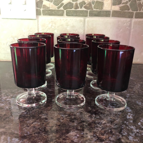 Ruby Red Glasses - Etsy
