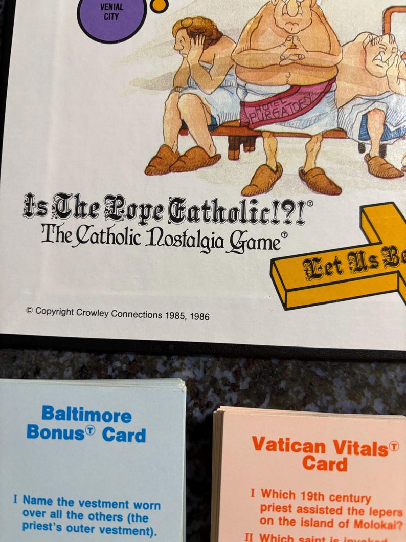 Is the Pope Catholic? Vintage Board Game, up to 6 Players-fun! - Etsy