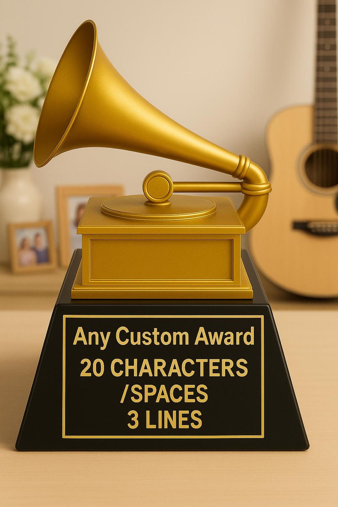 Personalized Grammy Award Replica: Gold Music Trophy, Free US Shipping ...