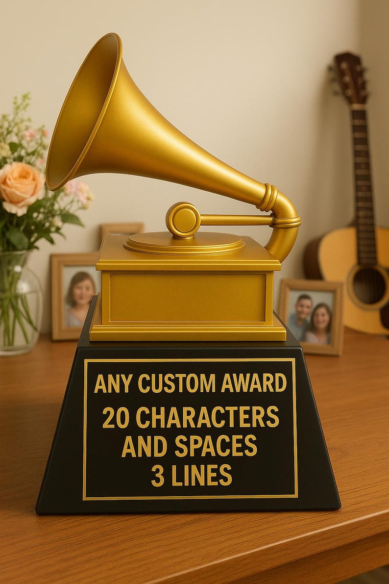 Personalized Grammy Award Replica: Gold Music Trophy, USPS Shipping - Etsy