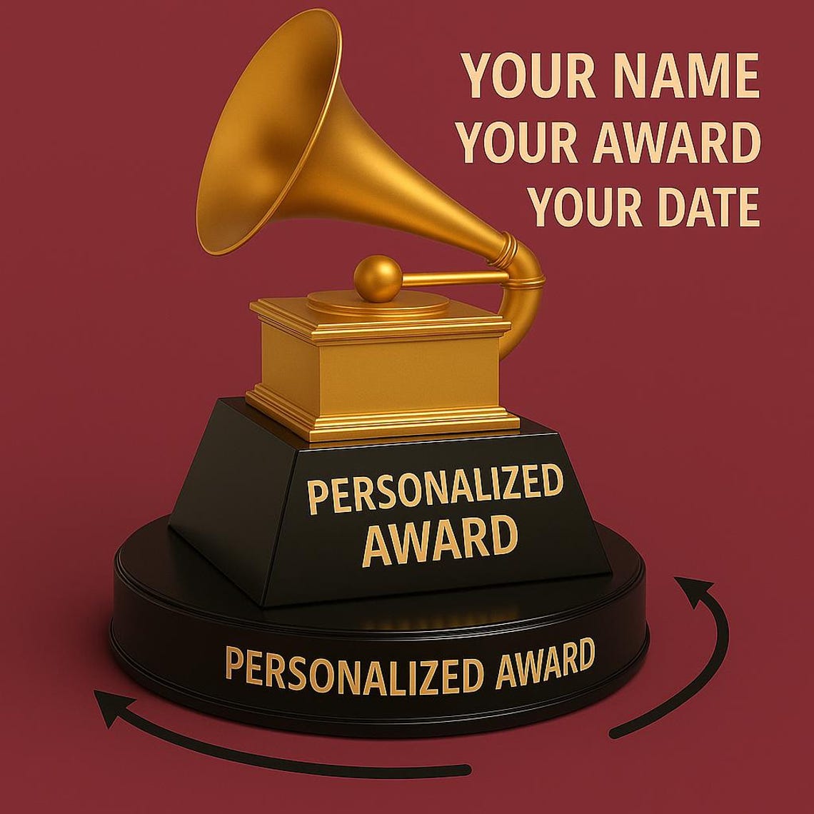 Personalized Grammy Award Replica: Custom Engraved Music Gift - Etsy