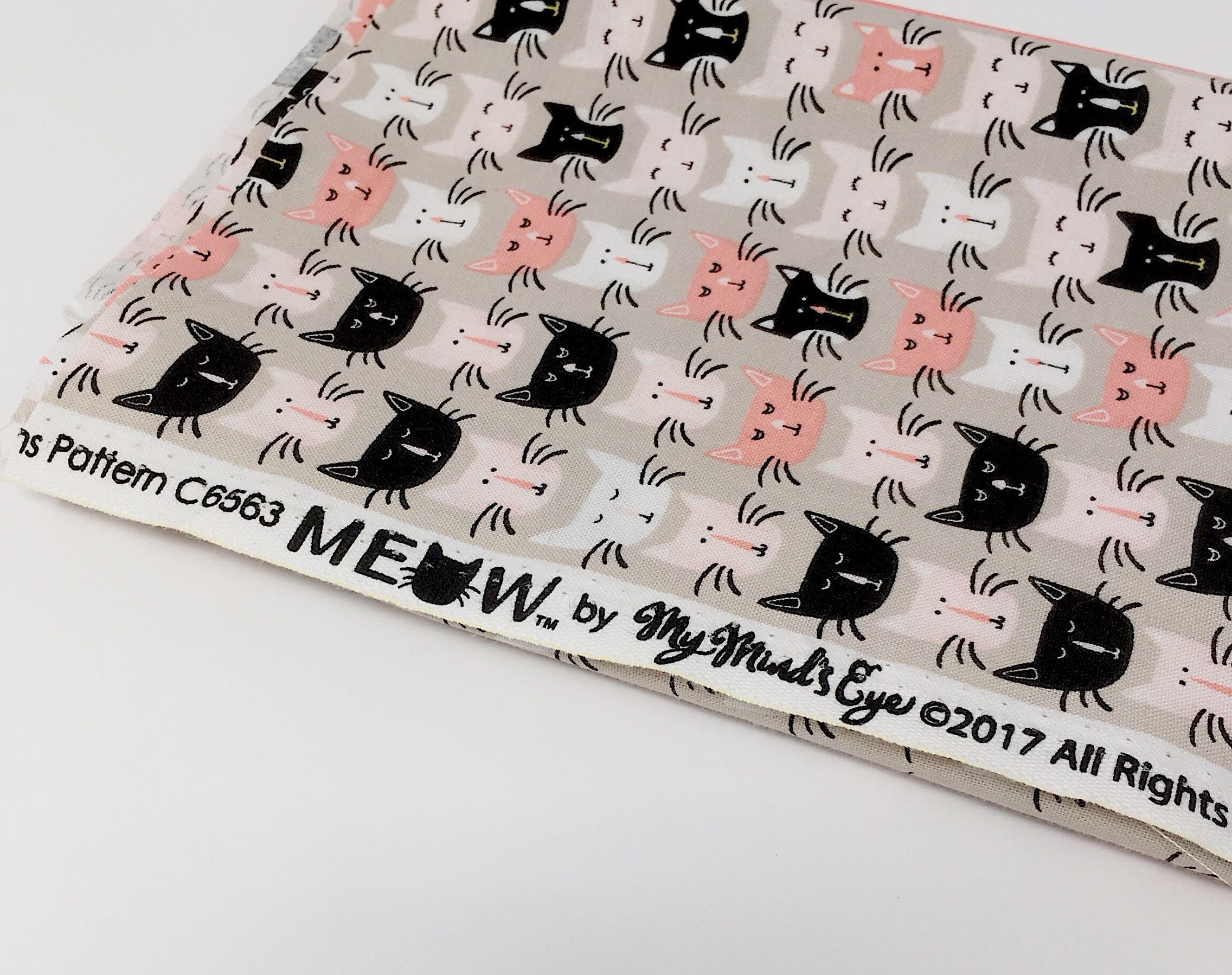 Black Cat Printed Cotton Cat Lover Quilting Fabric Quilting Fabric