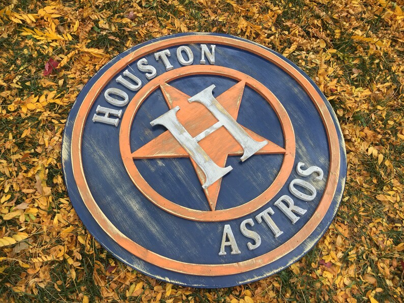 Houston Astros Logo baseball logo reclaimed wood wall | Etsy