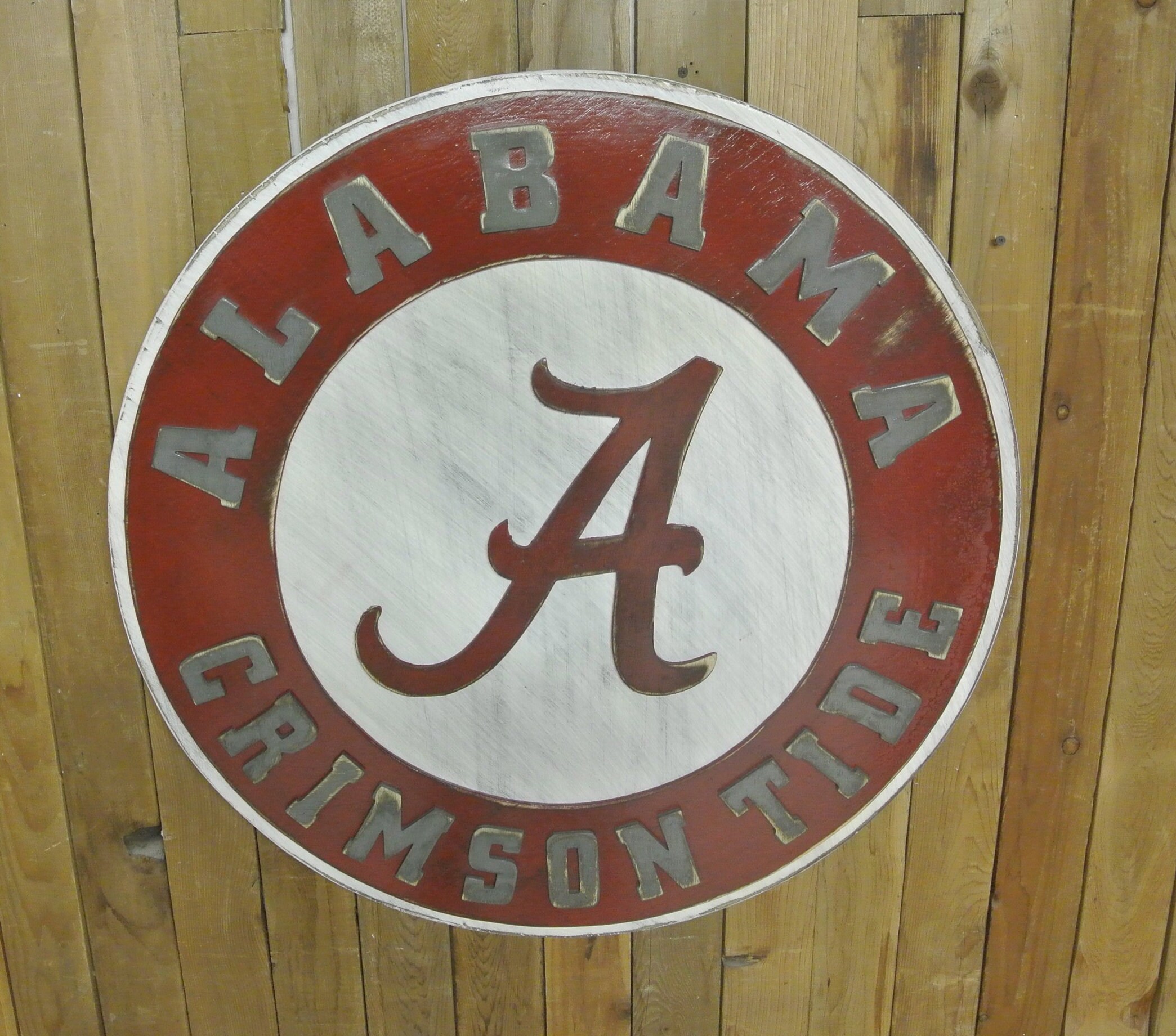 3D Alabama Crimson Logo Wall Hanging Reclaimed Wood - Etsy