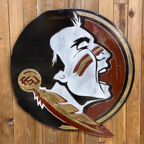 Florida State University FSU Wall Hanging Crafted From - Etsy