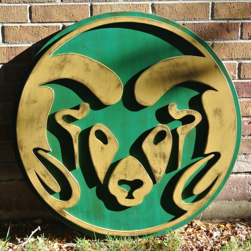 CSU Rams Logo, Distressed, Weathered, College Football, Man Cave ...