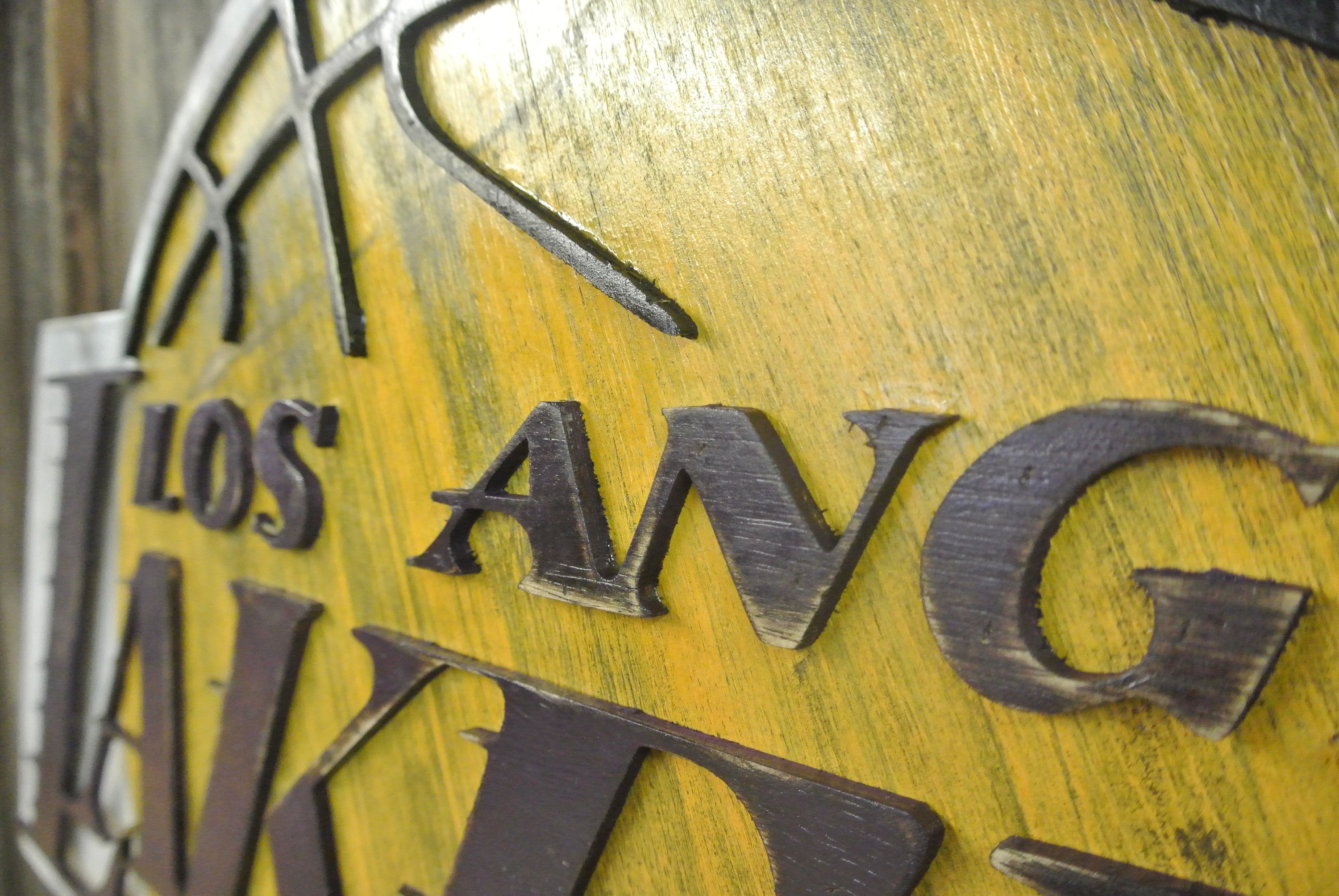 3D Los Angeles Lakers Logo, Wall Hanging, Reclaimed Wood - Etsy