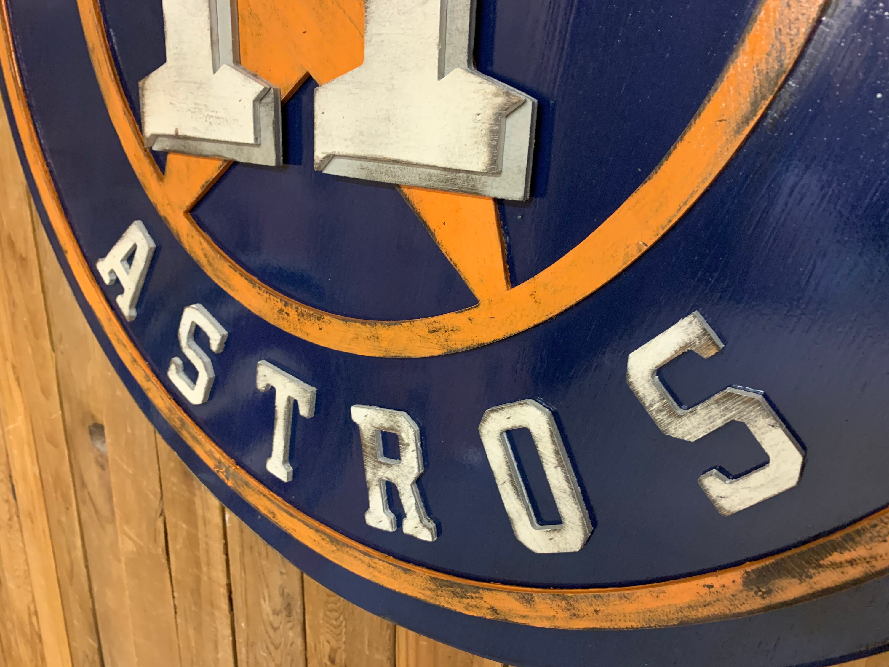 Houston Astros Logo, Baseball Logo, Reclaimed Wood, Wall Hanging, Home ...