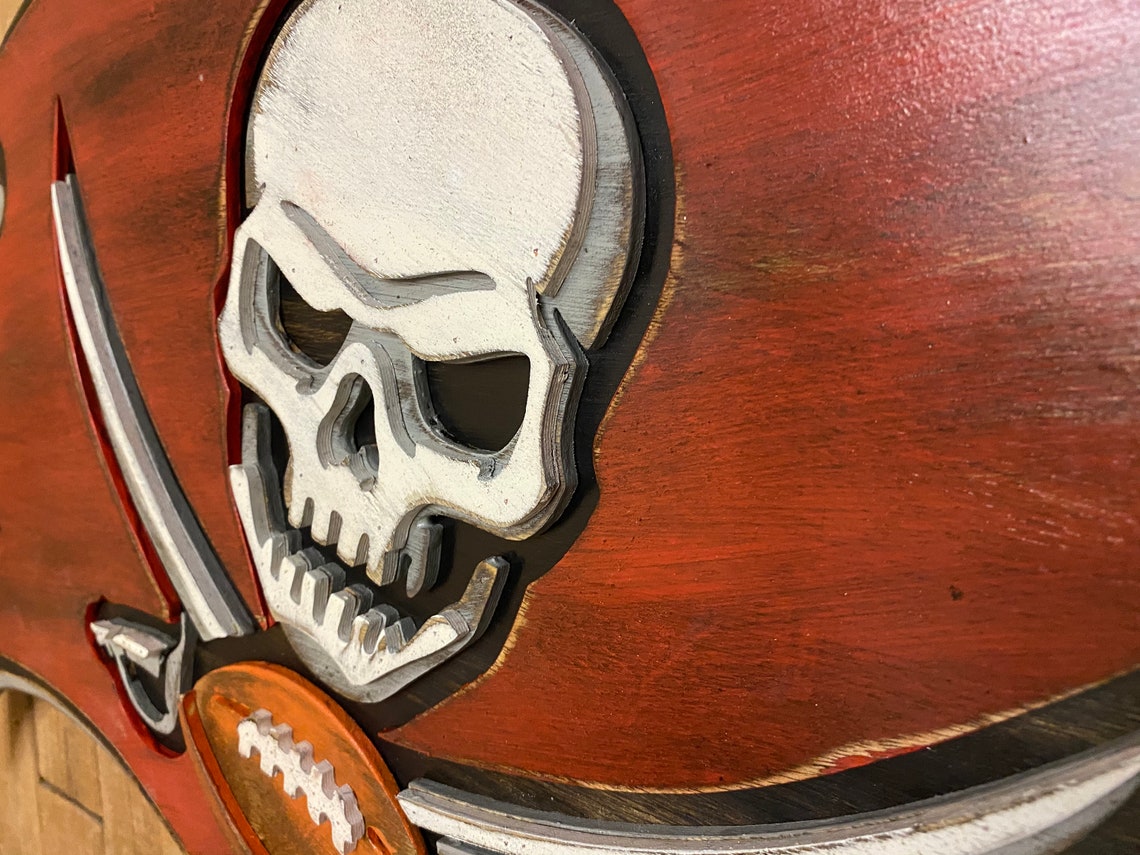 Tampa Bay Buccaneers Logo Distressed Wall Hanging Home - Etsy