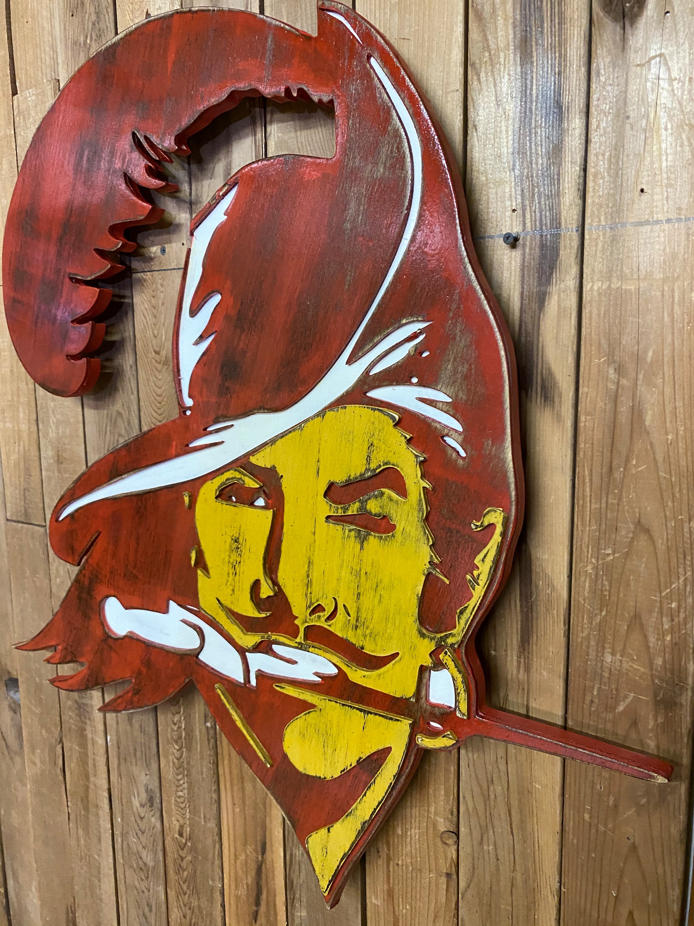 Bucco Bruce Old School Tampa Bay Buccaneers Wooden Logo - Etsy