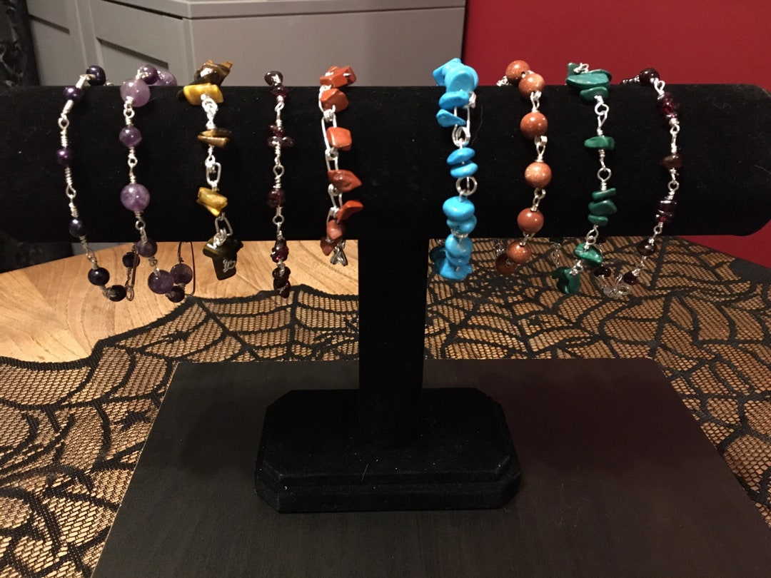 Gemstones Bracelets Alternative Jewellery Gothic Bracelets - Etsy