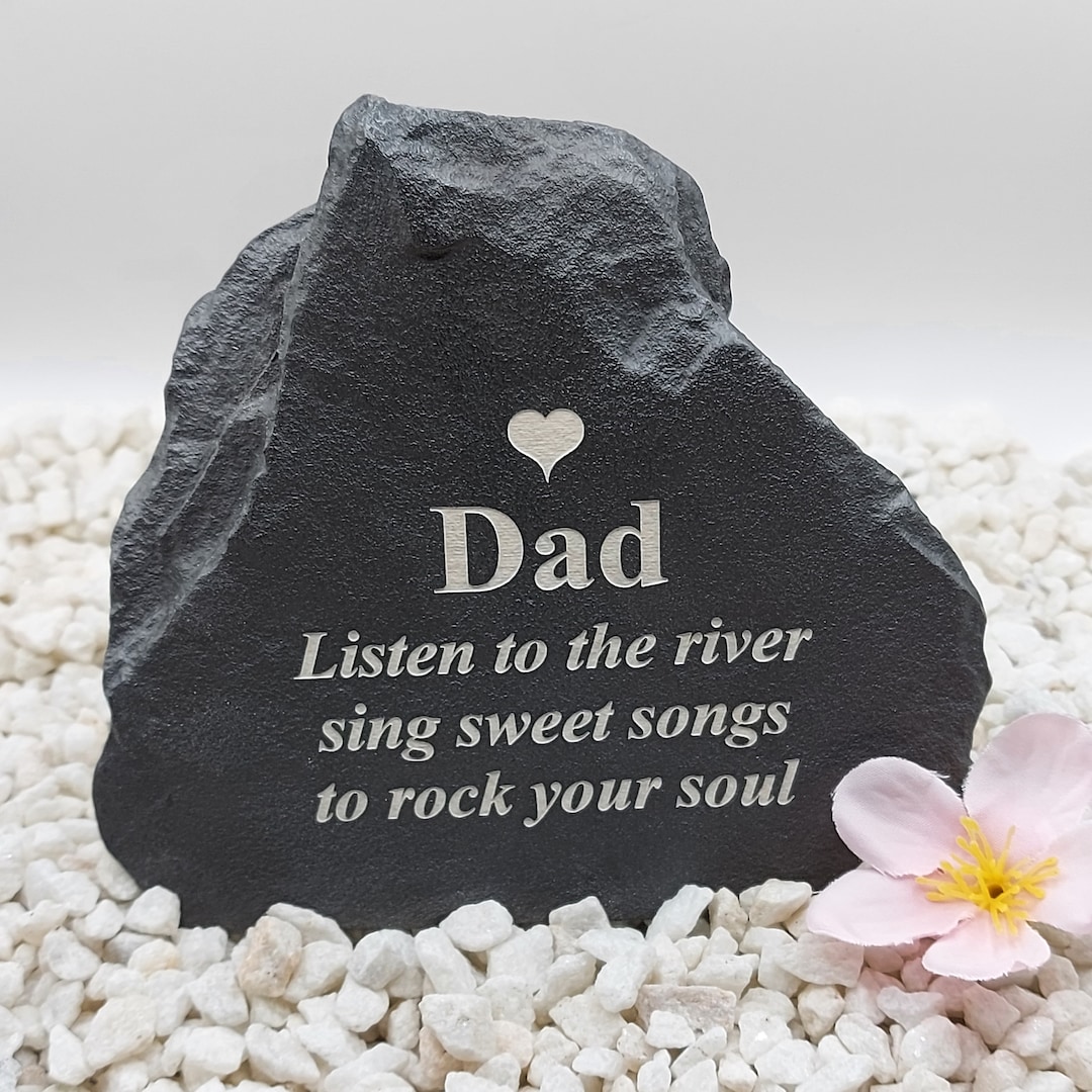 Memorial Rock stone Effect Personalized Weatherproof Various Images - Etsy