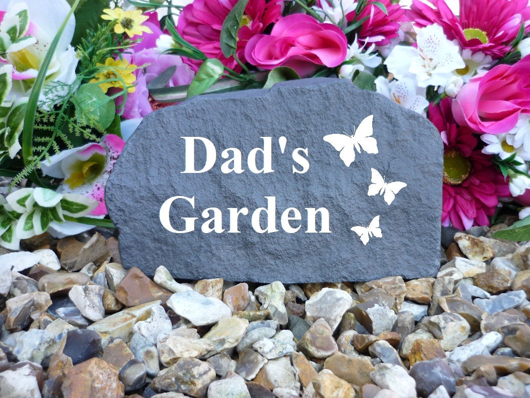 Garden Rock stone Effect Personalised Weatherproof - Etsy UK