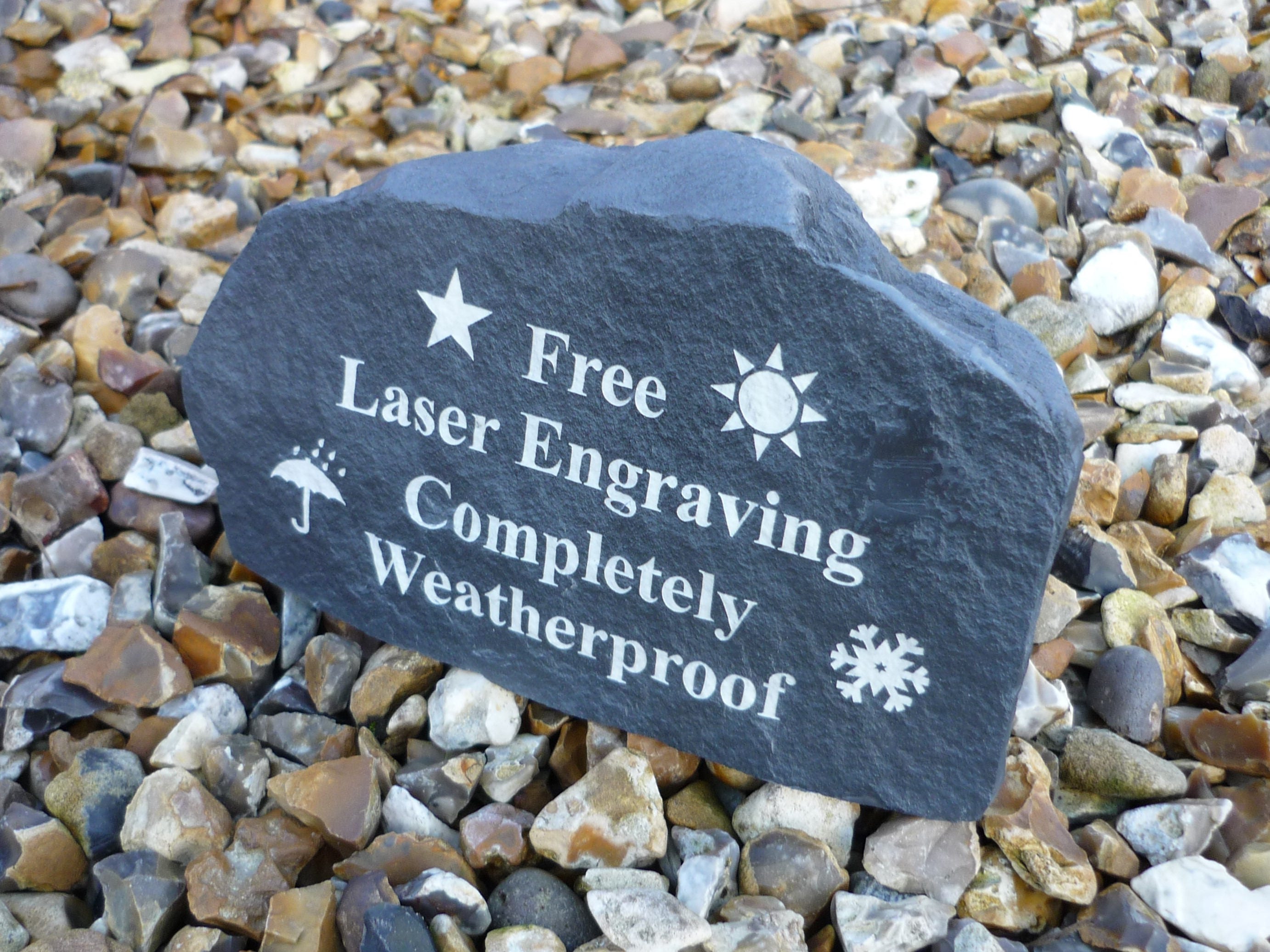 Garden Rock stone Effect Personalised Weatherproof - Etsy UK