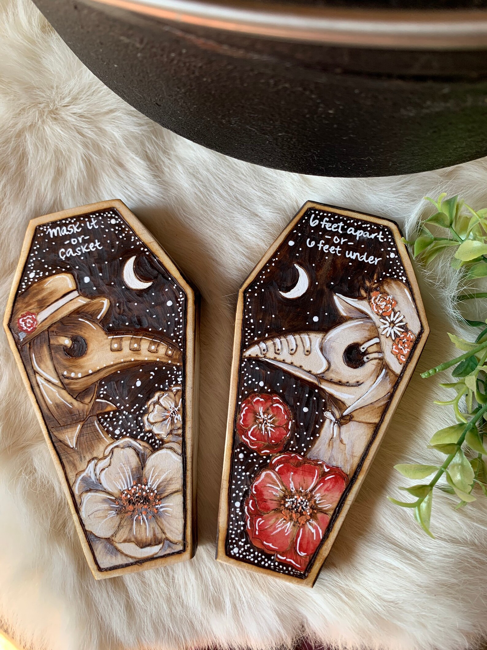 Plague Doctor/nurse Pastel Goth Shelf/wall Decor - Etsy