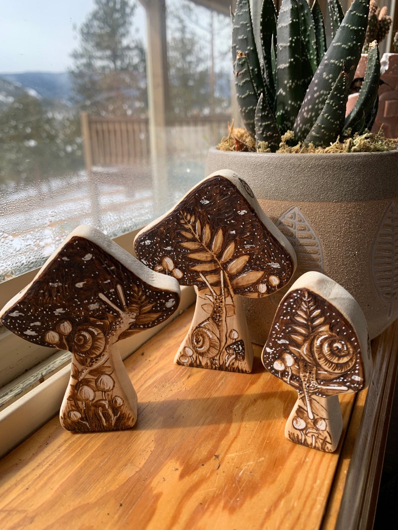 Cottagecore Detailed Snail/mushroom Shelf Decor - Etsy Australia