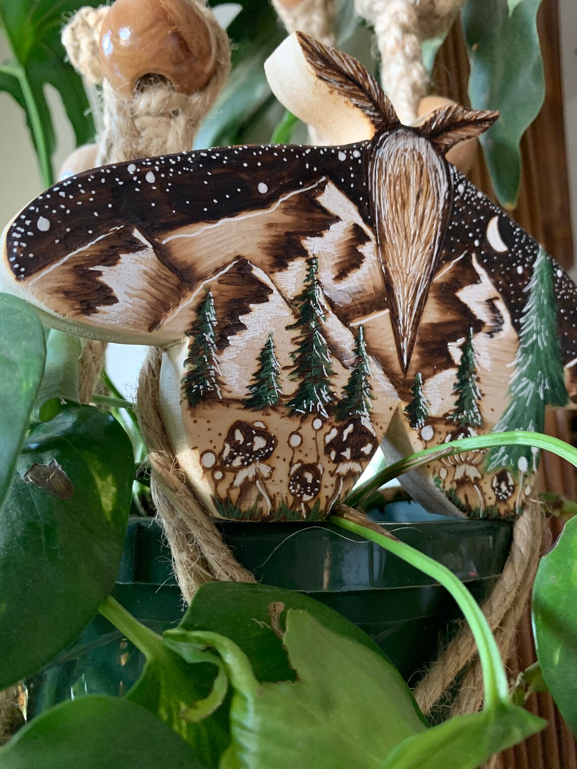 Cottagecore Moth Forest Shelf Decor - Etsy