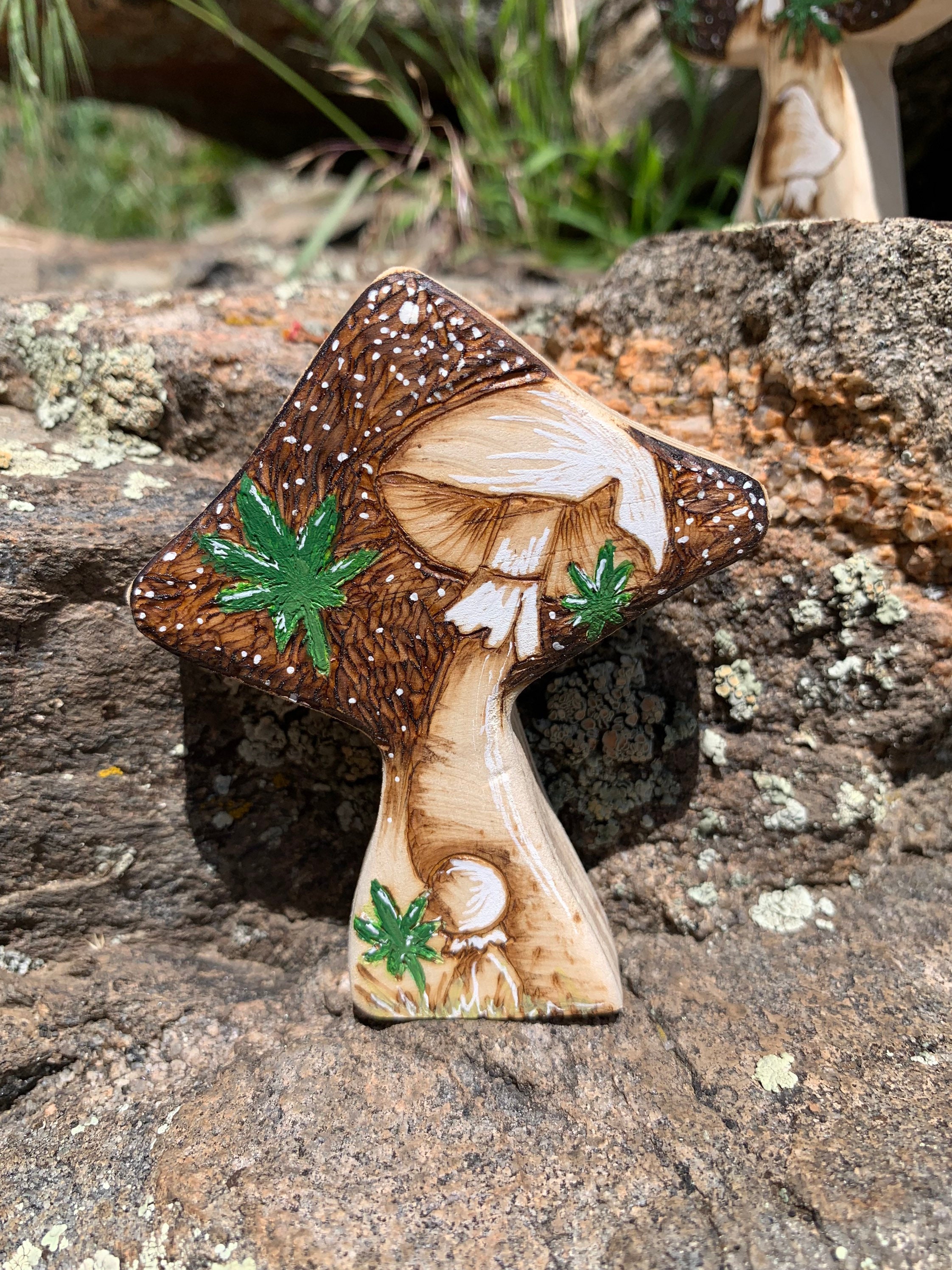 Cottagecore Detailed Marijuana/mushroom Shelf Decor | Etsy