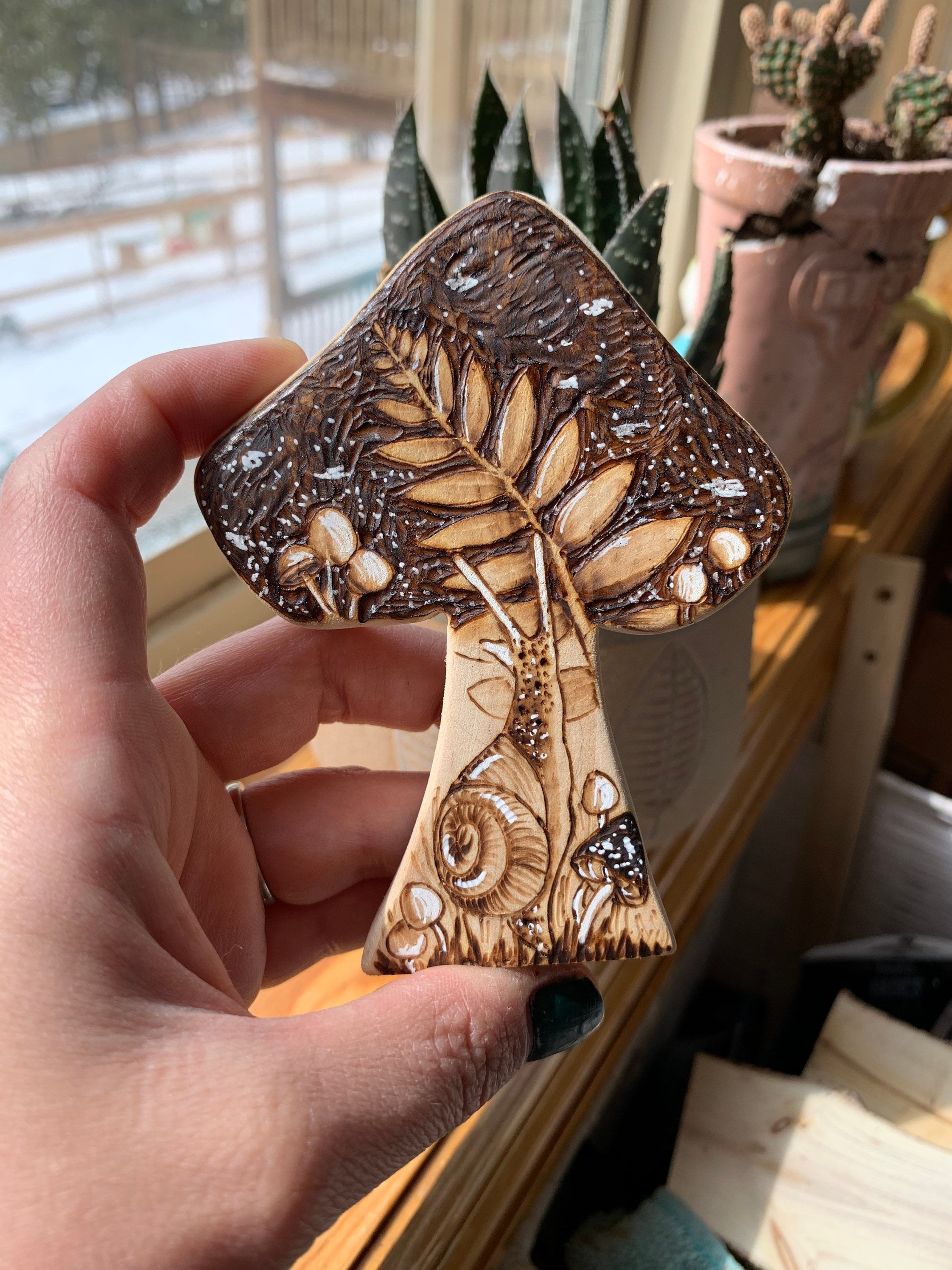 Cottagecore Detailed Snail/mushroom Shelf Decor - Etsy Australia