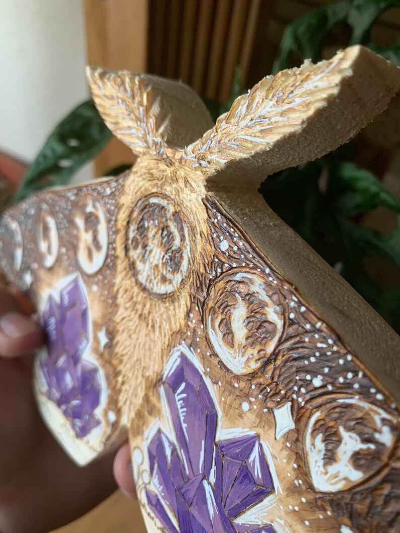 Witchy Crystal Moth Shelf Decor - Etsy