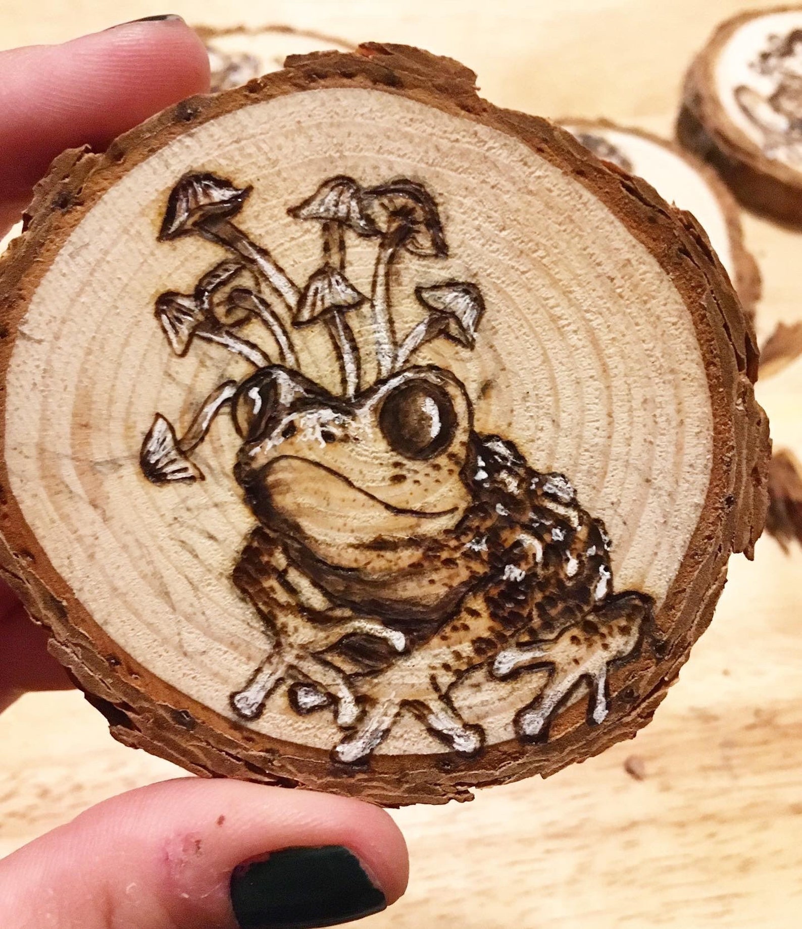 Cottagecore Detailed Frog/mushroom Coasters - Etsy