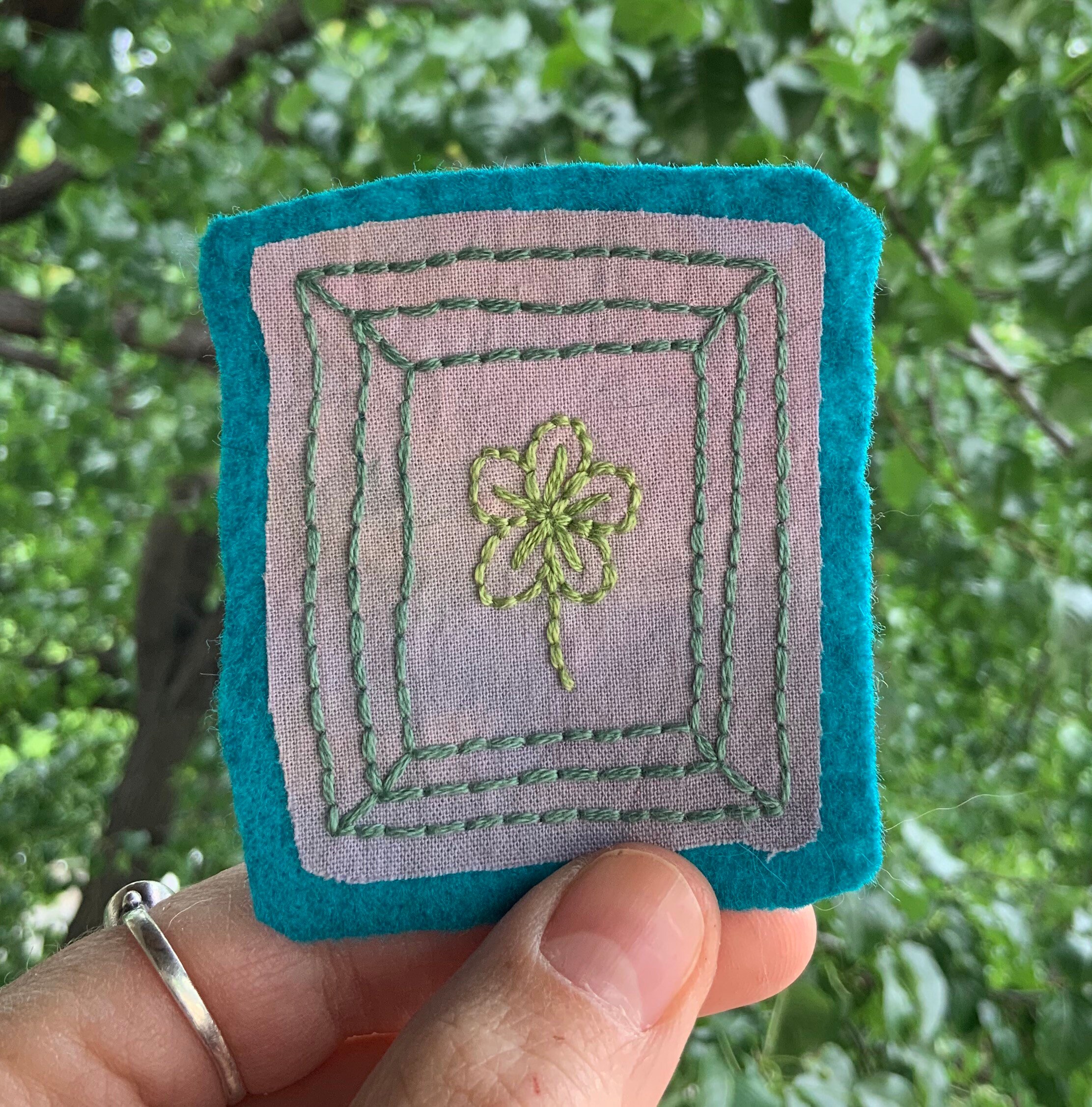 5-leaf Clover Hand-embroidered Patch - Etsy UK