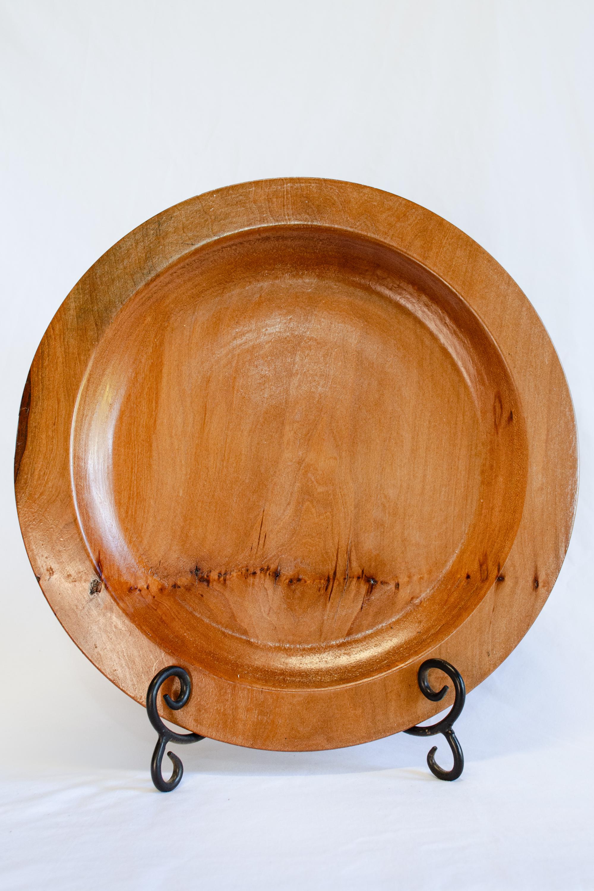 Large Wood Plate / White Oak Plate / Handcrafted Pine Plate / Hand Made ...