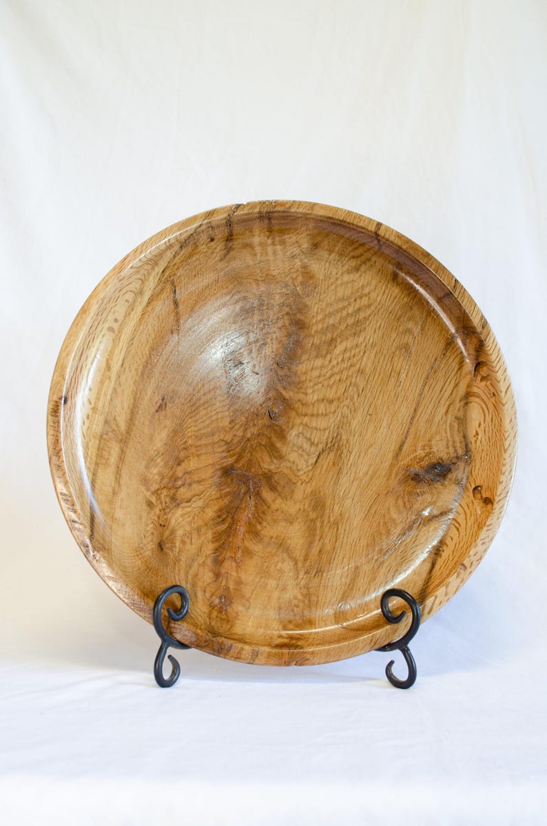 Large Wood Plate / White Oak Plate / Handcrafted Pine Plate / Hand Made ...